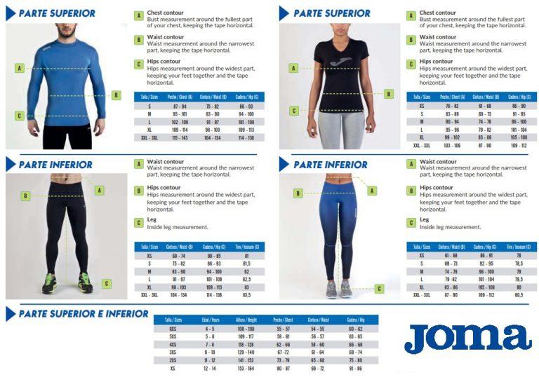 Size Guides | Heriot Watt University - Sports Union